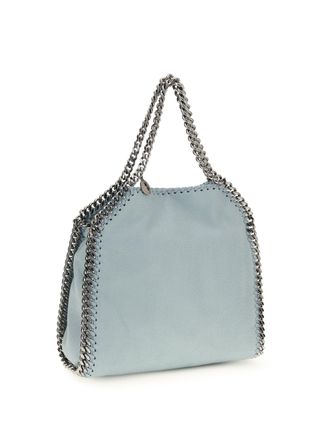 Stella McCartney Womens Falabella Mini Handbag Ice Blue Polyester Handbags Hand Bags