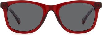 Polaroid KIDS Kinder Brille PLD 8060/S Gr&ouml;&szlig;e 46-18 mm Rot polarisiert