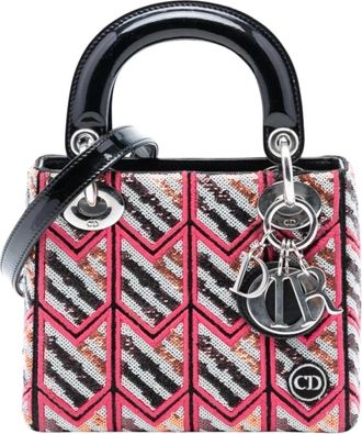 Dior Sac port&eacute; main orn&eacute; doccasion - Femme - Pre-owned - Rose - Taille: ONE Size