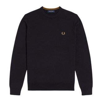 Fred Perry Rundhals-Pullover - - Knitwear - Herren - Blau - 2XL