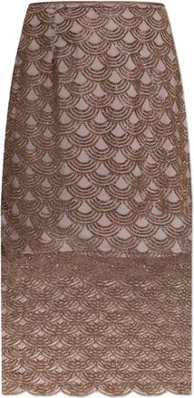 Rotate Rotate Birger Christensen, Femme, Jupes, Brun, Taille: 36 FR Jupe &agrave; sequins