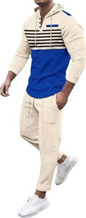 Generic Ensemble Homme Jogging Survetement 2 Pi&egrave;Ces Sweat &Agrave; Capuche et Pantalon V&ecirc;tement De Sport Chic Automne Hiver Surv&ecirc;tement Homme Ensemble Sportwear D&eacute;co