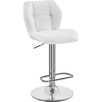 Yaheetech Tabouret de Bar R&eacute;glables en Hauteur Moderne,Chaise de Bar en Similicuir et M&eacute;tal,Tabouret Haut Capacit&eacute; de Charge Maximale 136 kg,44 &times; 50,5 &times; 89 cm B