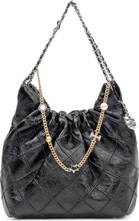 Tory Burch Femme, Sacs, Noir, Taille: ONE Size Fleming Mini Drawstring Bag