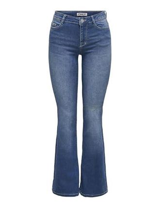 Only Onljaci MW STR Lank DNM JNS Azg Jeans, Denim Bleu médium, 29W x 32L Femme