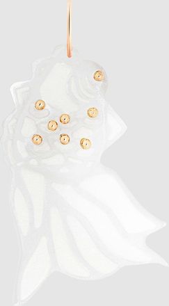 Ginette NY Pendentif Goldfish Pierre de Lune Blanche Or Rose