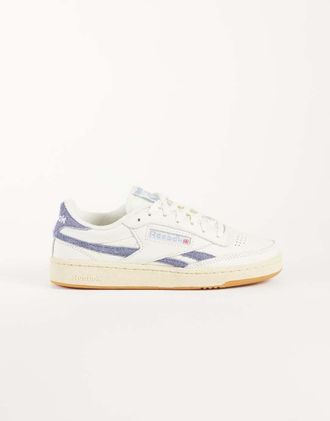Reebok Club C 85 Vintage Sneaker in Wei&szlig; mit Pink und Lila