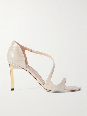 Tom Ford Sandales En Serpent - Cr&egrave;me