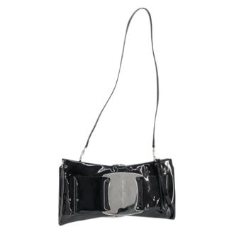 Ferragamo Sac bandouli&egrave;re en toile enduite Pre-owned - Femme - Pre-owned - Noir - Taille: ONE Size