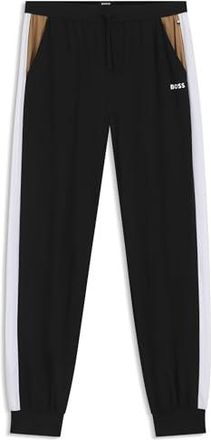 BOSS Hommes Balance Pants Bas de Pyjama en Coton m&eacute;lang&eacute; &agrave; empi&egrave;cements Contrastants