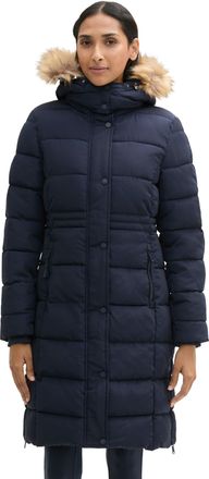 Tom Tailor Damen Puffer Parka mit Abnehmbarer Kapuze, 10668 - Sky Captain Blue, XXXL