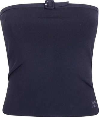 Courr&egrave;ges Femme, Tops, Noir, Taille: 40 FR Buckle Knit Bustier Top