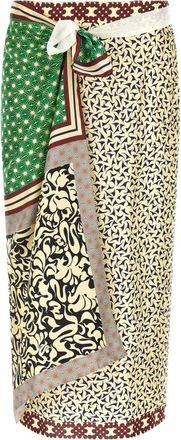 Dries Van Noten Femme, Maillots de bain, Multicolore, Taille: ONE Size Scarfy Printed Wrap Skirt