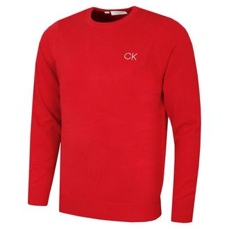 Calvin Klein Golf Herren Rundhals-Tour Sweater - Rot - XXXXL