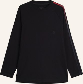 Yohji Yamamoto Y-3 Oversize Longsleeve T-Shirt Mit Farbverlaufsstreifen schwarz