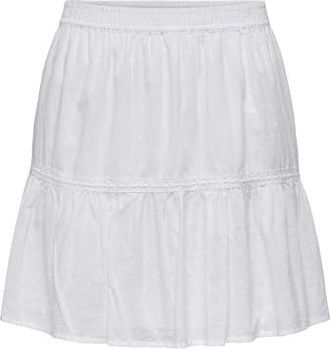 Only Short Skirt Onldeffie Dobby Jupe Courte WVN, Cloud Dancer, L Femmes