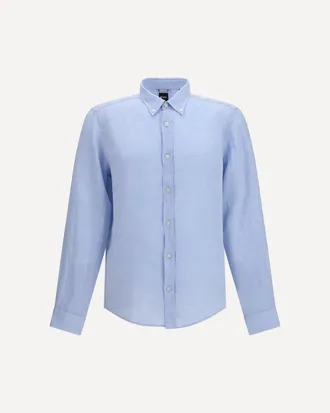 HUGO BOSS Regular-fit linen Shirt Male S