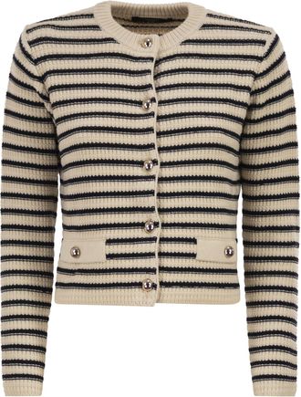 Max Mara Weekend Maxmara Wkdvodka Cardigan court en coton