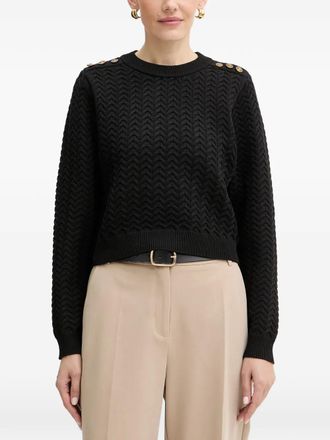 Guess Co pull &agrave; motif de chevrons - Noir