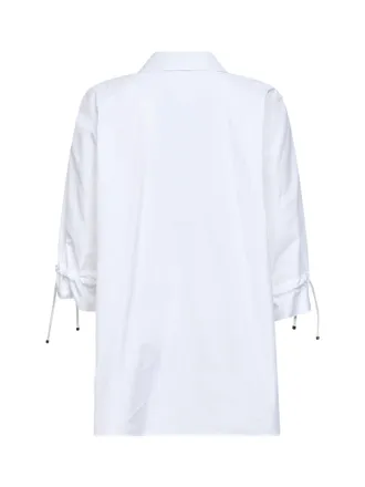 Max Mara Womens Blouse Mxmadorni White Cotton Poplin Shirt
