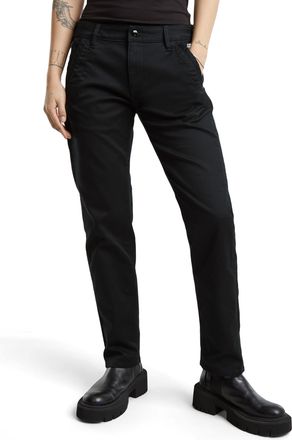 G-Star Womens Kate Boyfriend Chino Pants, Black, 30 W/36 L
