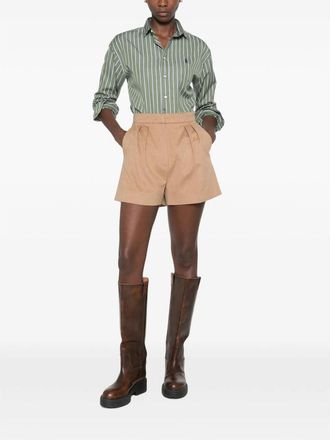 Max Mara Camel Hair Pleated Shorts