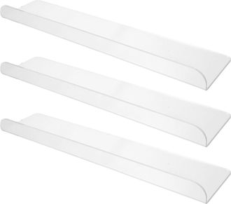 BESPORTBLE 3 St&uuml;ck Schwebende Acryl Wandregale Transparent Platzsparende Aufbewahrung f&uuml;r K&uuml;che Bad und Wohnzimmer Belastbare Wandablage