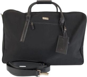 Gucci unisex, Pre-owned, Noir, Taille: ONE Size Sac Boston en cuir et toile Pre-owned