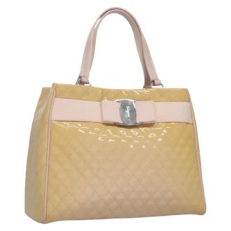 Ferragamo Pre-owned Cuir sacs-main - Femme - Pre-owned - Beige - Taille: ONE Size