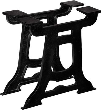 vidaXL Vidaxl - Pieds de table basse 2 pcs - Cadre en Y en fonte - Taille 45/44 x 43 cm - Surface polie et laqu&eacute;e - Assemblage rapide