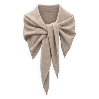 Meimeij Gestricktes Schultertuch - - Accessories - Damen - Beige - XS/S