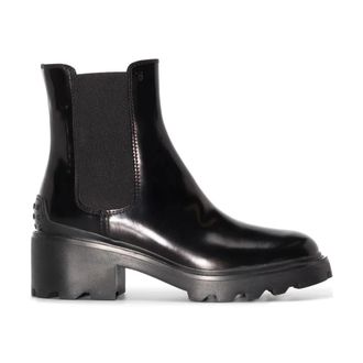 Tod's Logo Leder Chelsea - - Shoes - Damen - Schwarzk - 41 EU