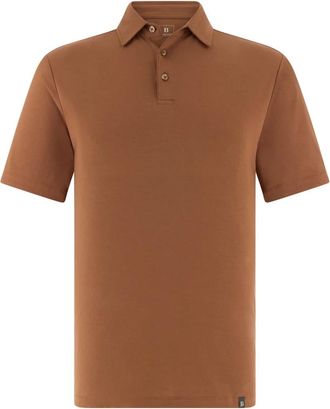 Boggi Milano Homme, Tops, Brun, Taille: XL Polo en coton Supima stretch