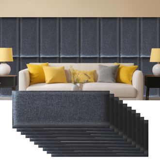 Generic Wandpaneele Abziehen und Aufkleben Selbstklebend 3D Antikollision Wandpaneele Paneele Tapete Kopfteilpaneele für Wohnzimmer Büro Schlafzimmer