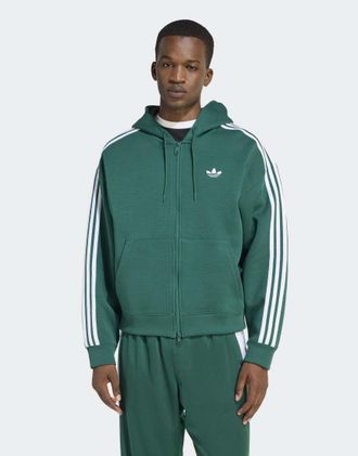 adidas Originals adidas adicolor Spacer - Oversize-Kapuzenpullover in College-Gr&uuml;n