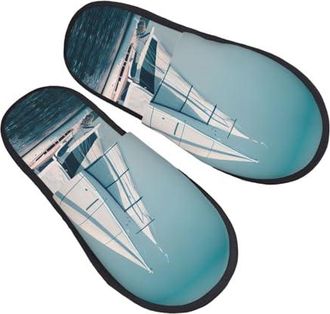 Generic Paysage De Voilier Unisexe Chaussures De Maison Respirantes Slippers Doux Chaussons Pour Ext&eacute;rieur Hiver Maison L