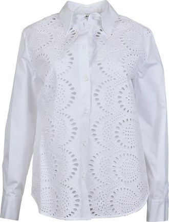 P.A.R.O.S.H. P.a.r.o.s.h., Femme, Blouses et Chemises, Blanc, Taille: 38 FR Cam Sangallo