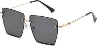 Generic Lunettes De Soleil Unisexes &Agrave; Monture M&eacute;tallique Large, Protection UV400, Id&eacute;ales For Les F&ecirc;tes, Les S&eacute;ances Photo, Les Vacances Et Les Activit&eacute;s De P