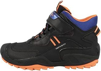 Geox Garçon J New Savage Boy B A Chaussures, Black/Orange, 25 EU