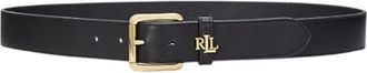Ralph Lauren Ceinture en cuir avec boucle logo - Femme - Accessoires - Noir - Taille: XS