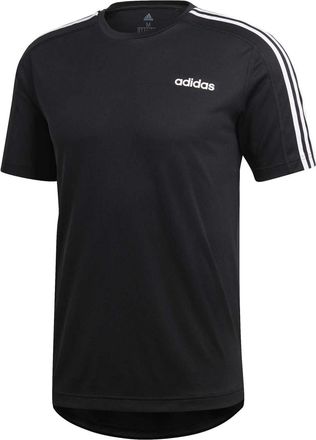 adidas Herren Design2Move 3 - Streifen T-Shirt Trainingsshirt DT3043 Schwarz, Bekleidungsgr&ouml;&szlig;e:L