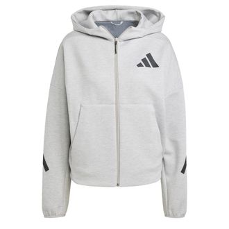 adidas Womens Z.N.E. Zip-Hoodie Medium Grey Heather M