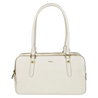 Furla Femme, Sacs, Beige, Taille: ONE Size Giulia M Boston Bag
