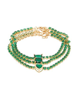 8 by YOOX RHINESTONE BRACELET SET