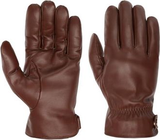 Stetson Gants en Cuir Conductive Homme - avec doigts pour doublure automne-hiver Hiver - 8 1/2 HS marron