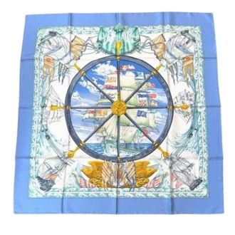 Herm&egrave;s Pre-owned Silk Scarf - - Pre-owned - Damen - Blau - ONE SIZE