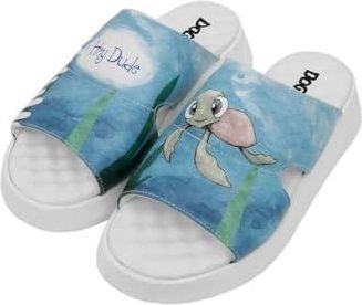 Dogo Femme Cuir Vegan Turquoise Chaussons - Caretta-Hey Dude Motif