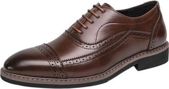 Generic Chaussures Oxford Classiques &agrave; Lacets for Hommes, Confortables et Respirantes, en Cuir, Chaussures habill&eacute;es Ville c&eacute;r&eacute;monie, Smoking Luxe