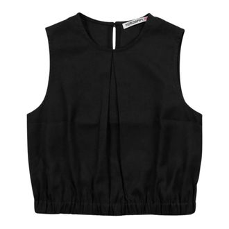 Patrizia Pepe Femme, Blouses et Chemises, Noir, Taille: 40 FR Top sans Manches