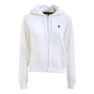 Ralph Lauren SweaT-shirt &agrave; capuche zipp&eacute; - Femme - Sweatshirts et sweats &agrave; capuche - Blanc - Taille: 42 FR
